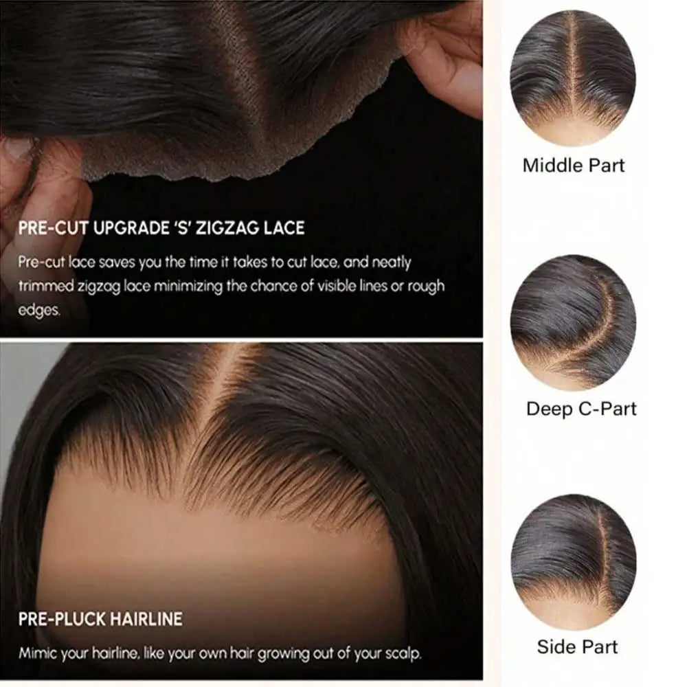 40 42 Inch Straight Human Hair Wigs 13x4 13x6 HD Lace Frontal Wigs For ...